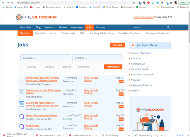 How To Find Freelance Blogging Jobs - Work from Home Jobs, Online Jobs ...